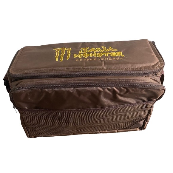 Bags | Monster Energy Java Coffee Insulated Cooler Shoulder Bag Brown | Poshmark